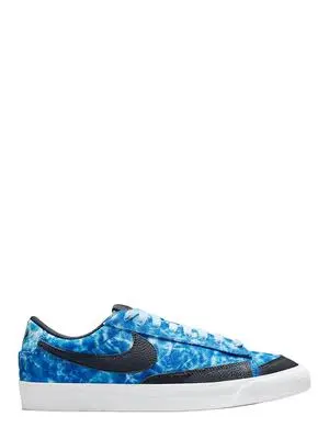 Nike Blazer Low Acid Wash Sneakers - Hyper Royal/black/white