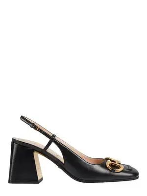 GUCCI Horsebit 75mm Heeled Slingbacks