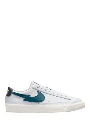 Nike Blazer Low 77 Split Swoosh Sneakers - White/aquamarine/lime Glow