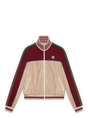Gucci Interlocking G Print Jersey Jacket - Beige