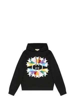 Gucci Interlocking G Graphic Hoodie - Black