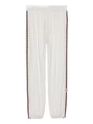 Gucci Interlocking G Embroidery Track Pants - White