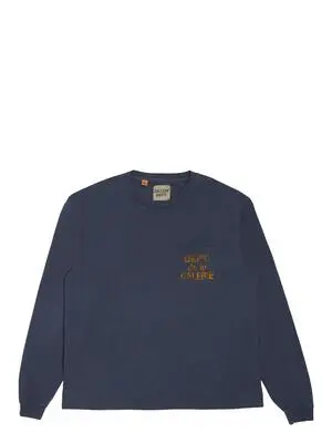 GALLERY DEPT. De La Galerie Long Sleeve Pocket T-shirt Navy Blue/orange