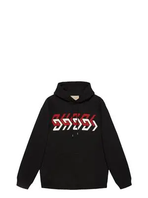 Gucci Jersey Sweatshirt With Print - Black