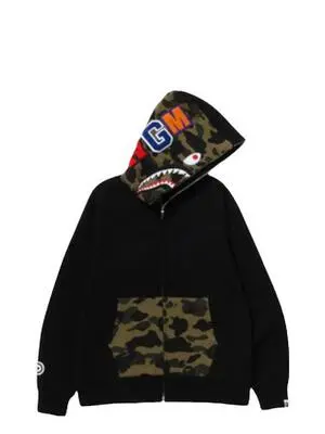 A BATHING APE Shark Full Zip Hoodie - Black
