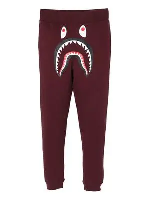 A BATHING APE Shark Slim Sweat Pants - Burgundy/green
