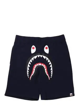 A BATHING APE Shark Sweat Shorts - Navy Blue