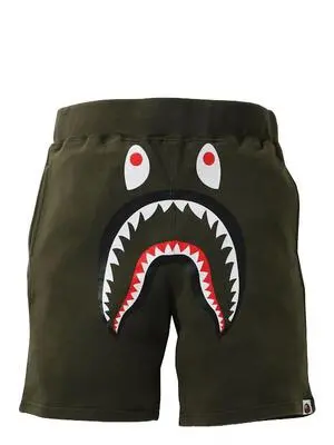 A BATHING APE Shark Sweat Shorts - Olivedrab Green