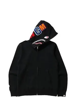 A BATHING APE Shark Full Zip Hoodie Fw20 - Black
