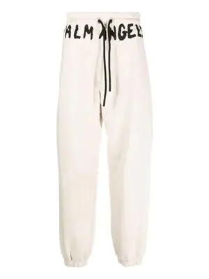 Palm Angels Seasonal Logo Vintage Sweatpants - White/black