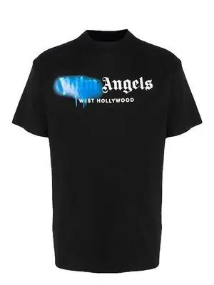 Palm Angels West Hollywood Sprayed Logo T-shirt - Black