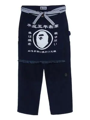 A BATHING APE Sashiko Painter Apron Pants - Indigo