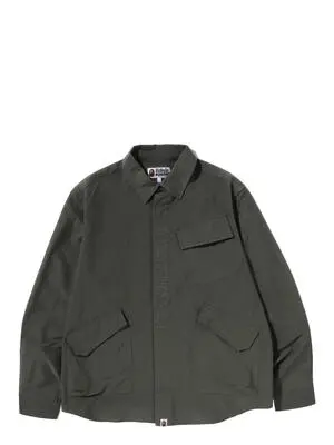 A BATHING APE Relaxed Fit Army Shirt - Olive Drab