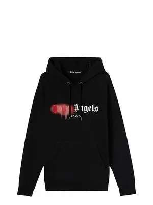 Palm Angels Tokyo Sprayed Hoodie - Black/red