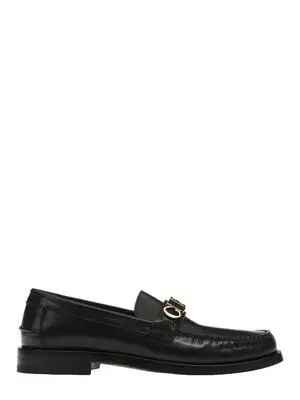 GUCCI Leather Loafers With Logo