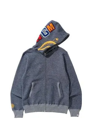 A BATHING APE Shark Full Zip Hoodie - Navy Blue