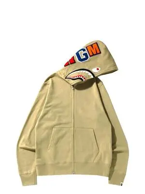 A BATHING APE Shark Full Zip Hoodie - Beige
