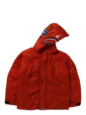A BATHING APE Shark Snowboard Down Jacket - Orange
