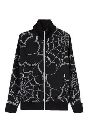 Palm Angels Spider Web Classic Track Jacket - Black/white