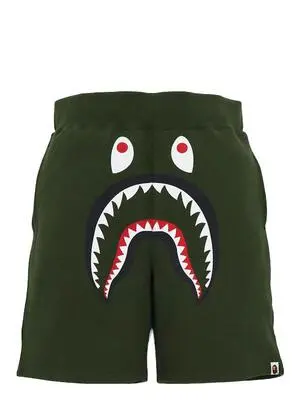 A BATHING APE Shark Sweat Shorts - Olivedrab Green