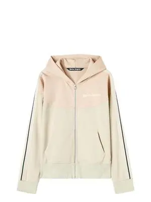 Palm Angels Two-tone Hooded Track Jacket - Beige/rose Dust