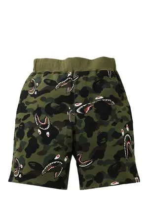 A BATHING APE 1st Camo Wide Sweatshorts - Green