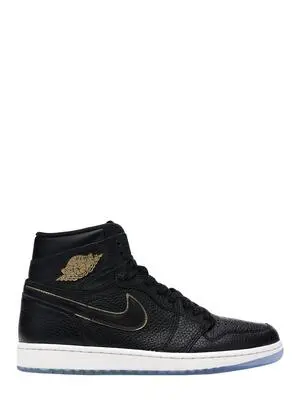 JORDAN 1 Retro High Sneakers - Black/metallic Gold/summit White