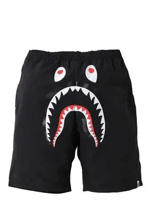 A BATHING APE Shark Beach Shorts - Black