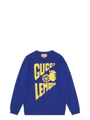 Gucci Lemon Print Sweatshirt - Blue