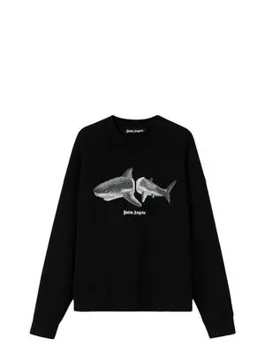 Palm Angels Shark Sweatshirt Black/white