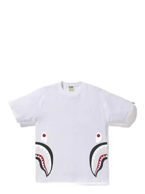 A BATHING APE Side Shark Tee Shirt - White/black