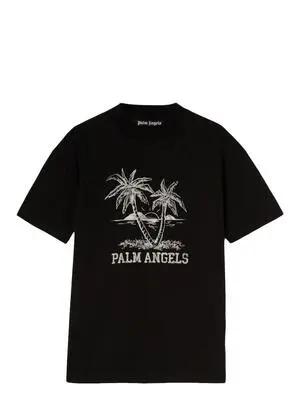 Palm Angels Sunset Palms T-shirt - Black/white