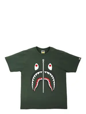 A BATHING APE Shark Tee Shirt - Olivedrab Green