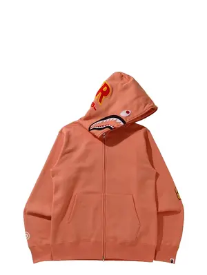 A BATHING APE Shark Full Zip Hoodie - Orange