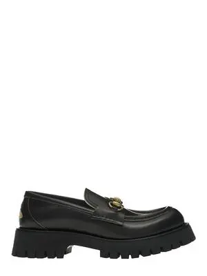 Gucci Lug Horsebit 30mm Platform Loafer - Black/gold