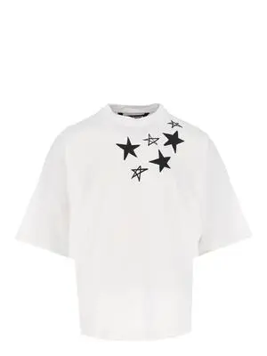 Palm Angels Shooting Stars Oversized T-shirt - White Black