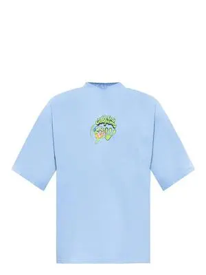 Jacquemus Le T-shirt Grenouille Frog Print T-shirt - Light Blue
