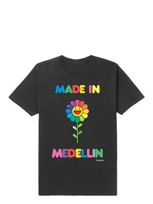 J BALVIN X Takashi Murakami Made In Medellin Tee Shirt - Black
