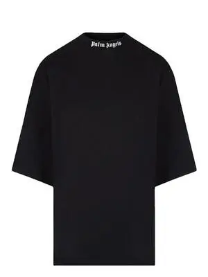 Palm Angels Oversized Rear Logo Print T-shirt - Black/white