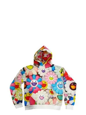 J BALVIN X Takashi Murakami All Over Flowers Hoodie - Multicolor