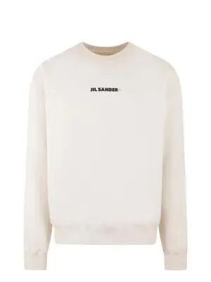 JIL SANDER Logo Sweatshirt - Light Beige