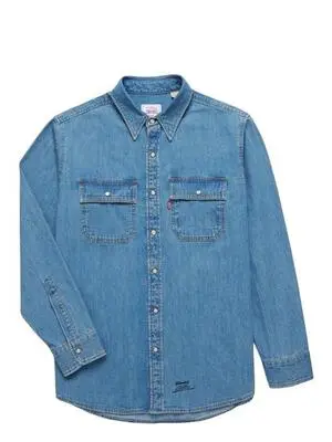 JJJJOUND X Levi's Western Denim Shirt - Medium Wash
