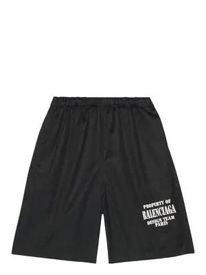 Balenciaga Property Baggy Shorts - Black/white Logo