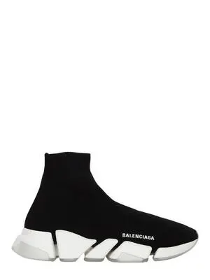 Balenciaga Speed 2.0 Transparent Sole - Black/white
