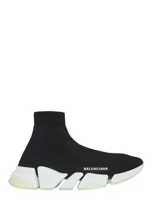 Balenciaga Speed 2.0 Glow Sneakers - Black/white