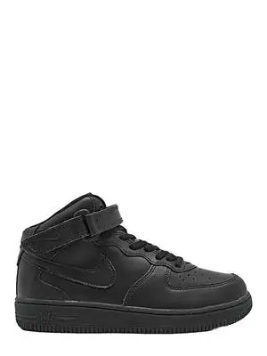 Nike Air Force 1 Mid Lein Sneakers - Black
