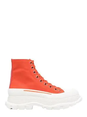 Alexander McQueen Tread Slick Boots - Burnt Orange/white