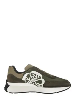 Alexander McQueen Sprint Runner Sneakers - Khaki/pweter