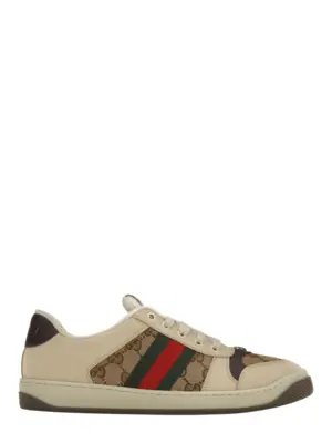 Gucci Screener Sneakers - Beige/ebony/gg Canvas