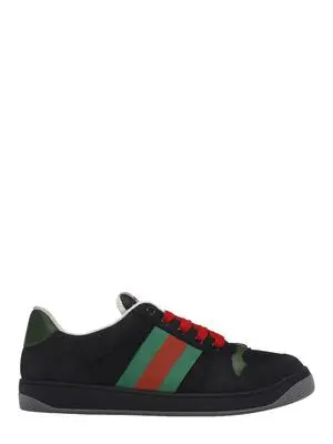 Gucci Screener Suede Sneakers Black